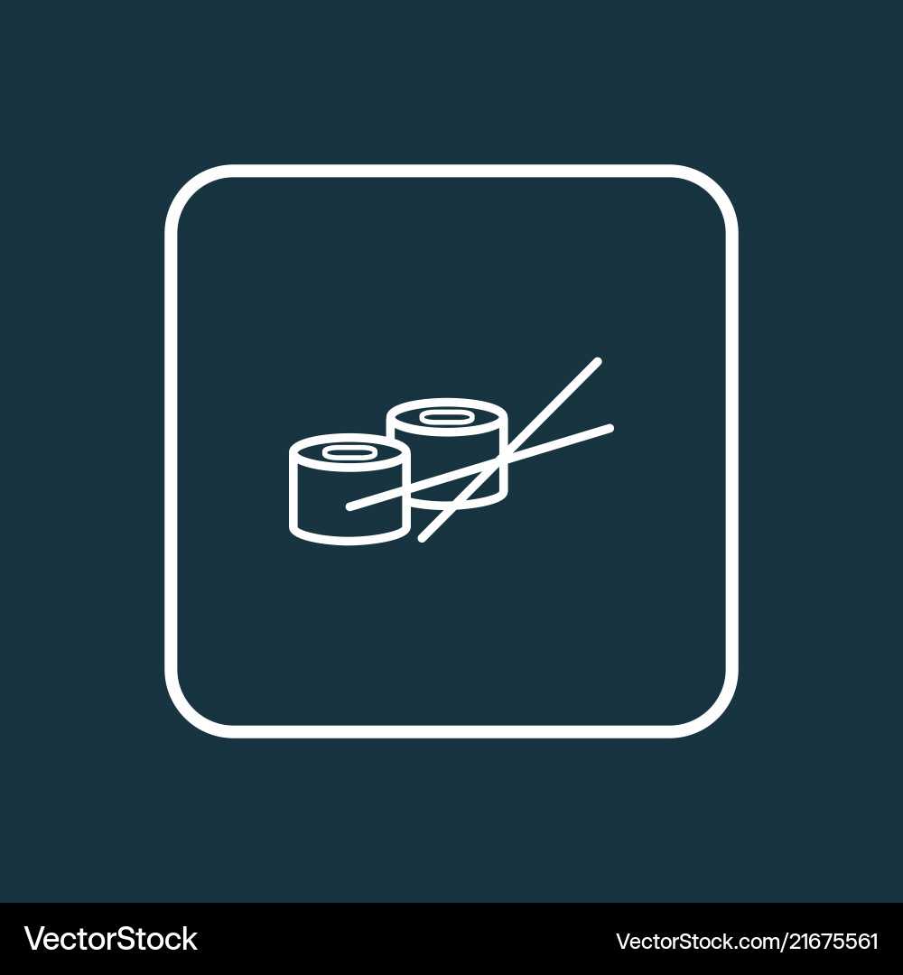 Sushi rolls icon line symbol premium quality Vector Image