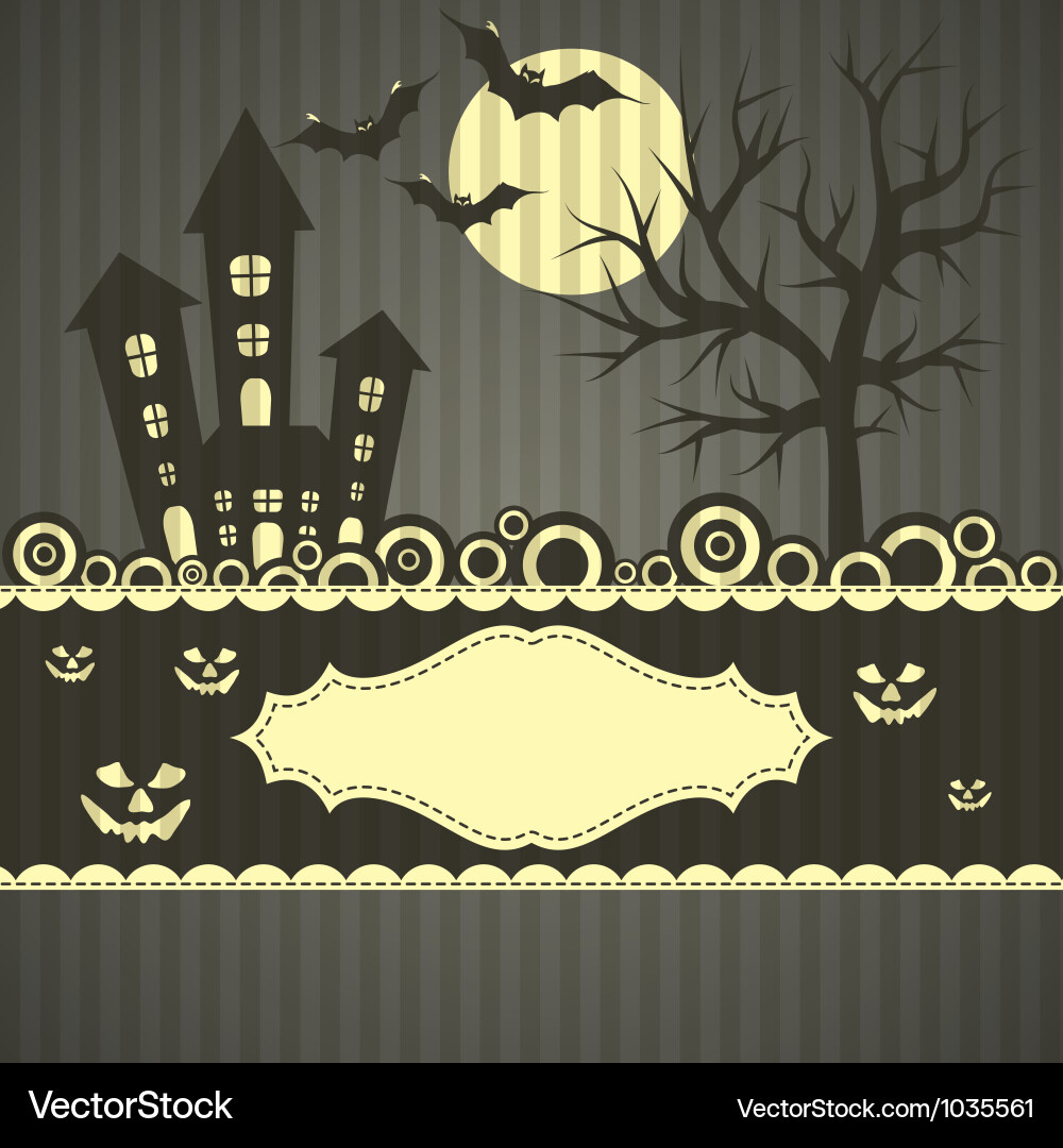 Template halloween greeting card Royalty Free Vector Image