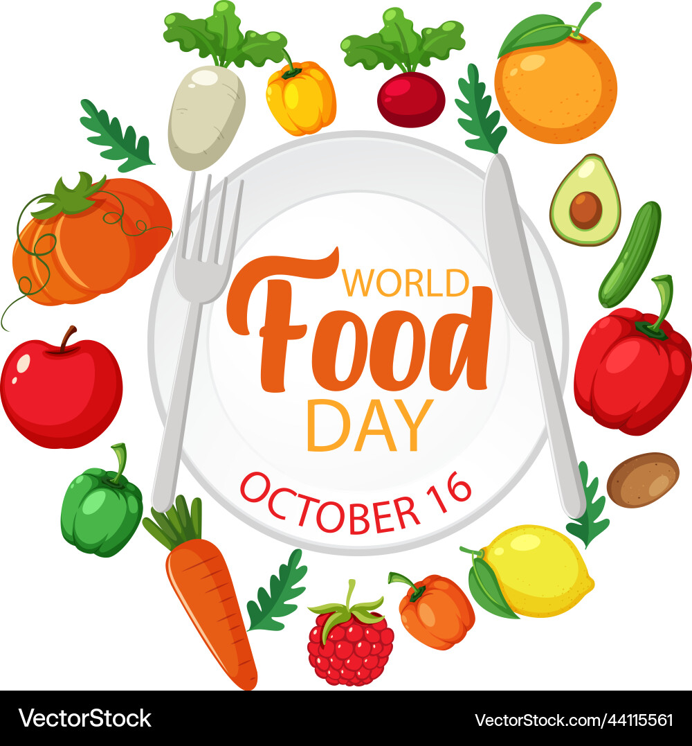 World food day banner design Royalty Free Vector Image
