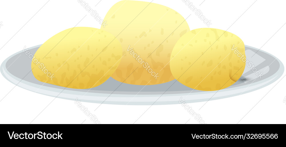Boiled potatoes icon cartoon style Royalty Free Vector Image