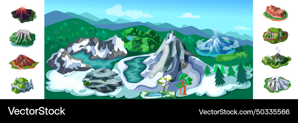 Colorful nature landscape background Royalty Free Vector