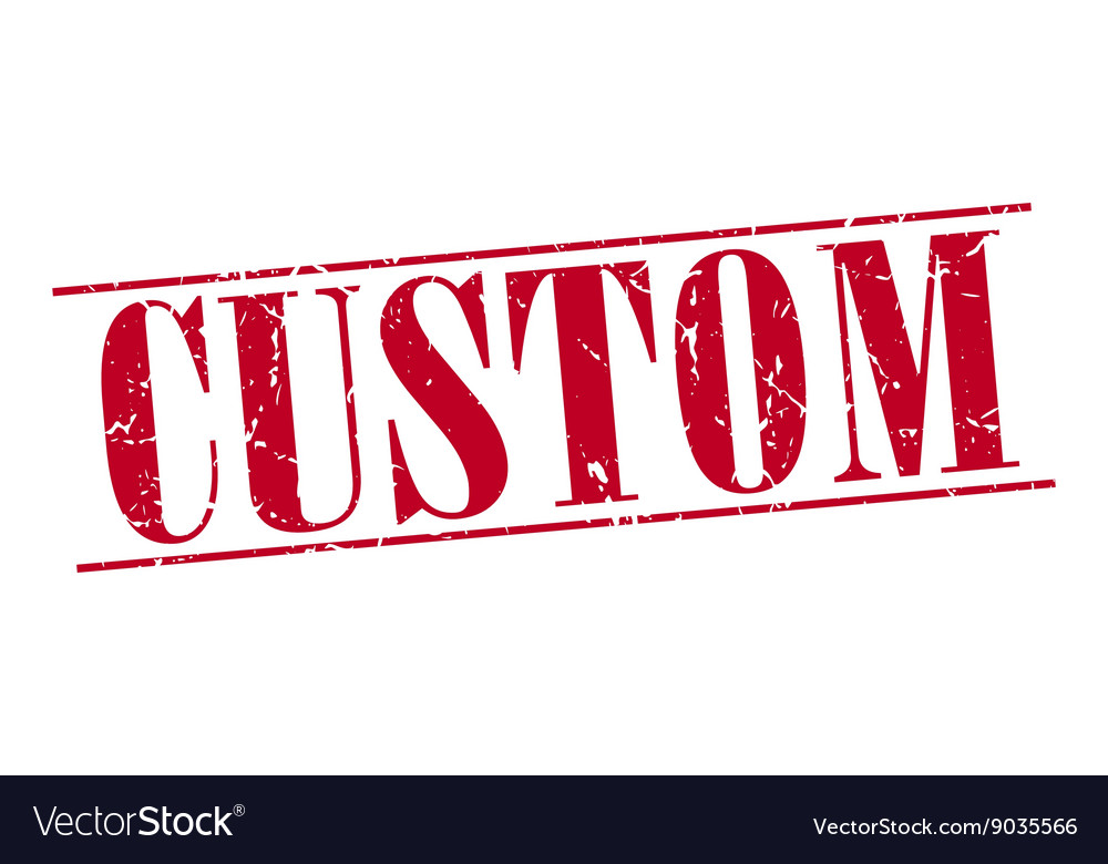 Custom red grunge vintage stamp isolated on white Vector Image