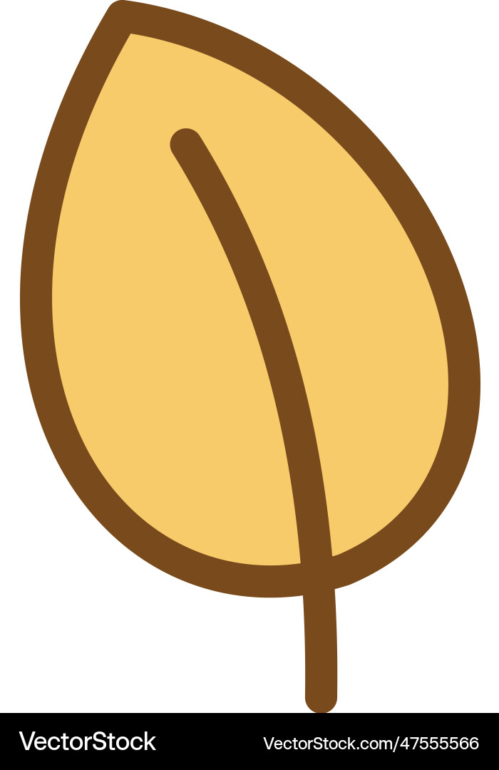 Cute autumn leaf isolated on white on white Vector Image