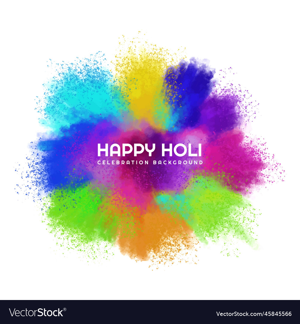 Happy holi indian spring festival of colors Vector Image