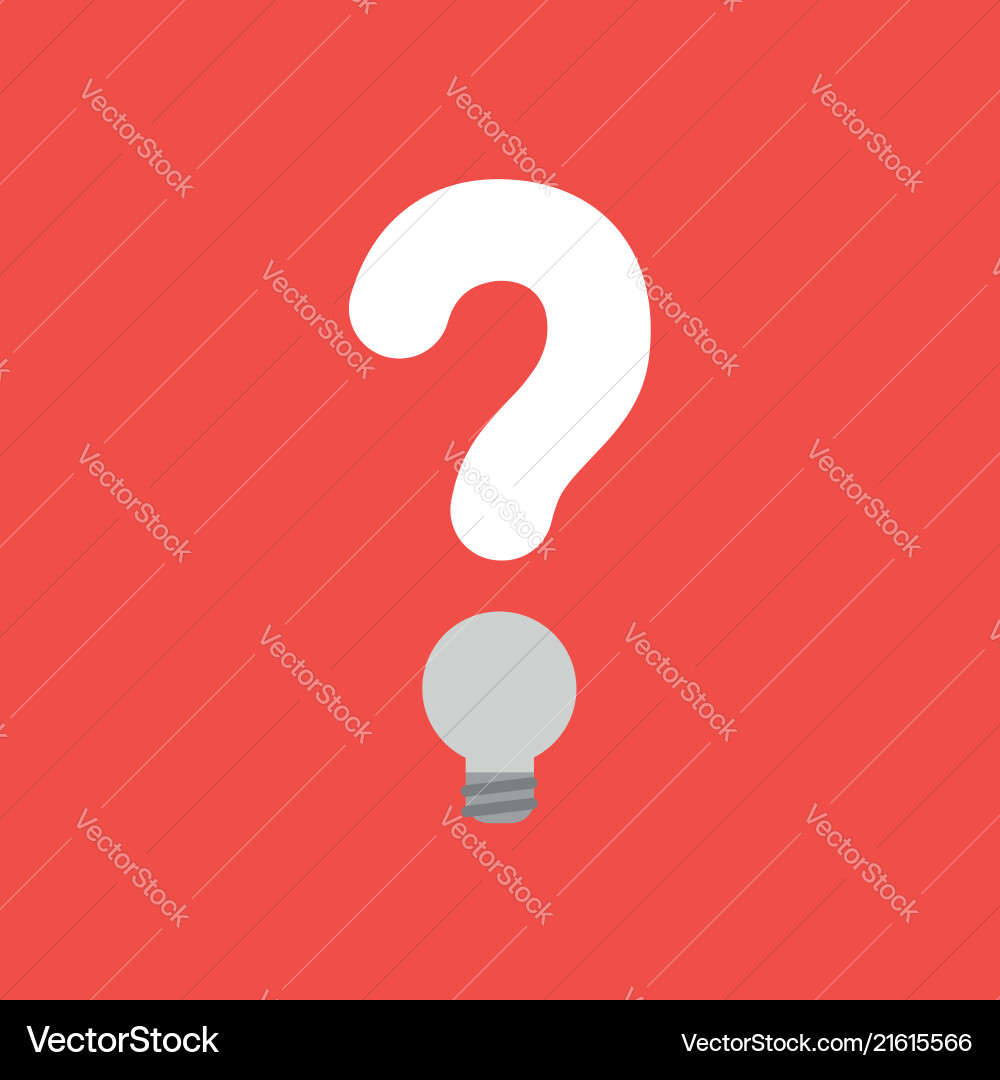 Icon concept of question mark with grey light Vector Image