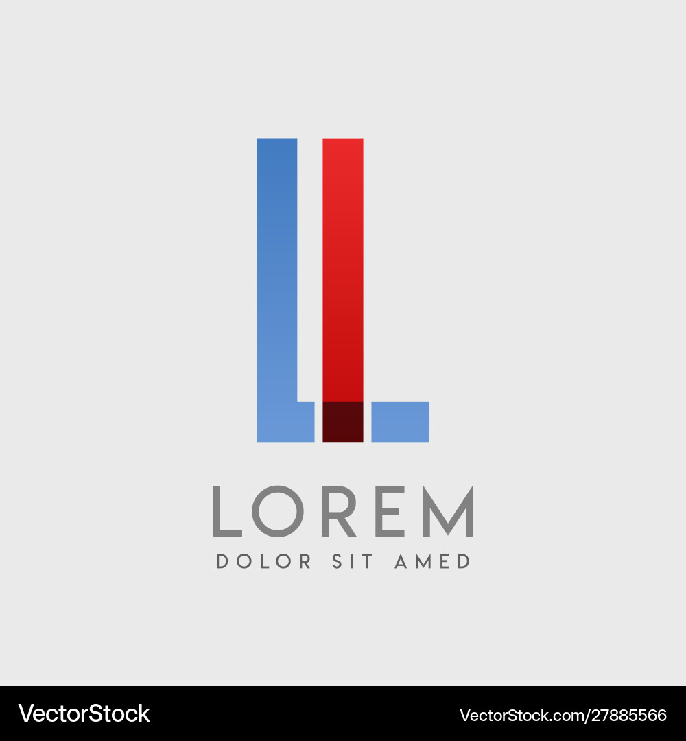 Il logo letters with blue and red gradation Vector Image