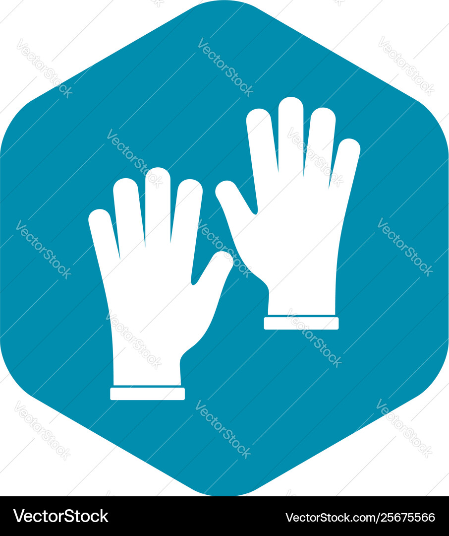 Medical gloves icon simple Royalty Free Vector Image