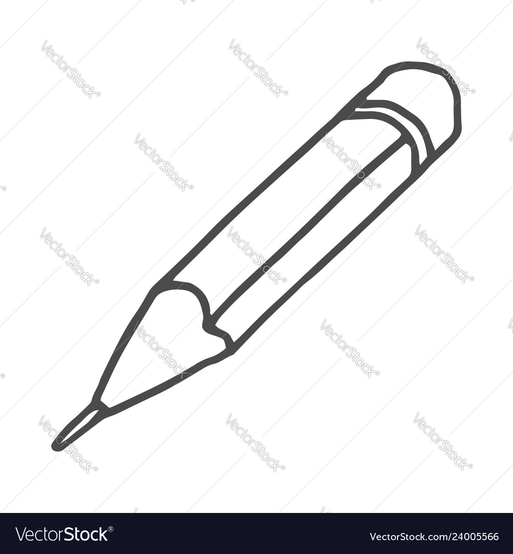 Pencil - sketch drawing doodle Royalty Free Vector Image