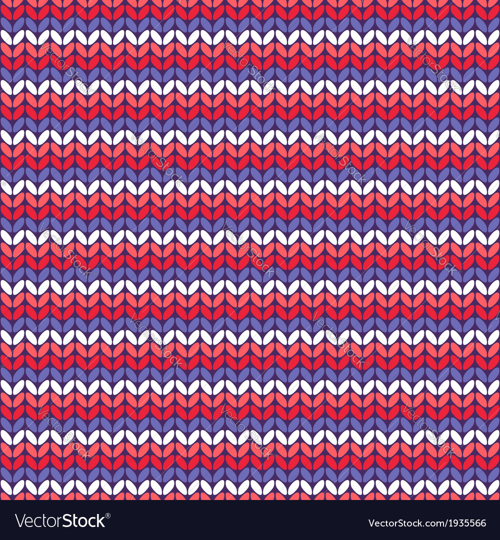 Seamless knitted pattern Royalty Free Vector Image