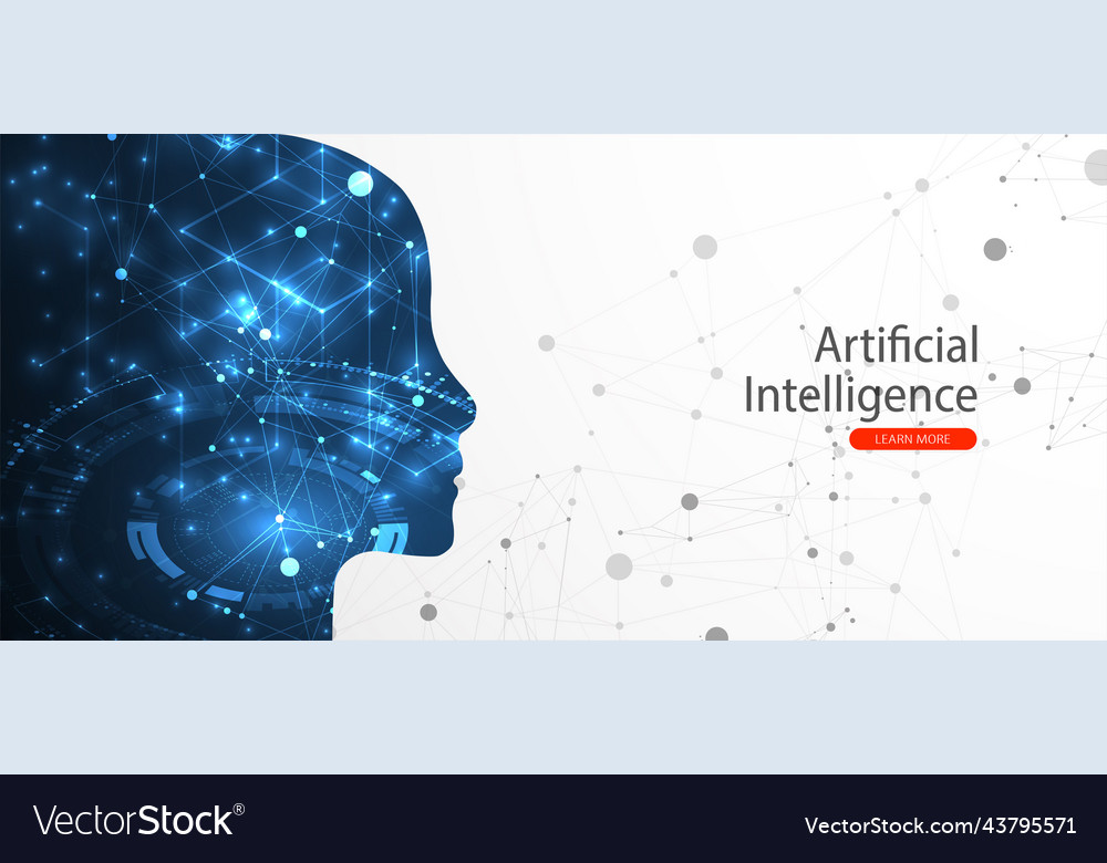 Artificial intelligence technical background Vector Image