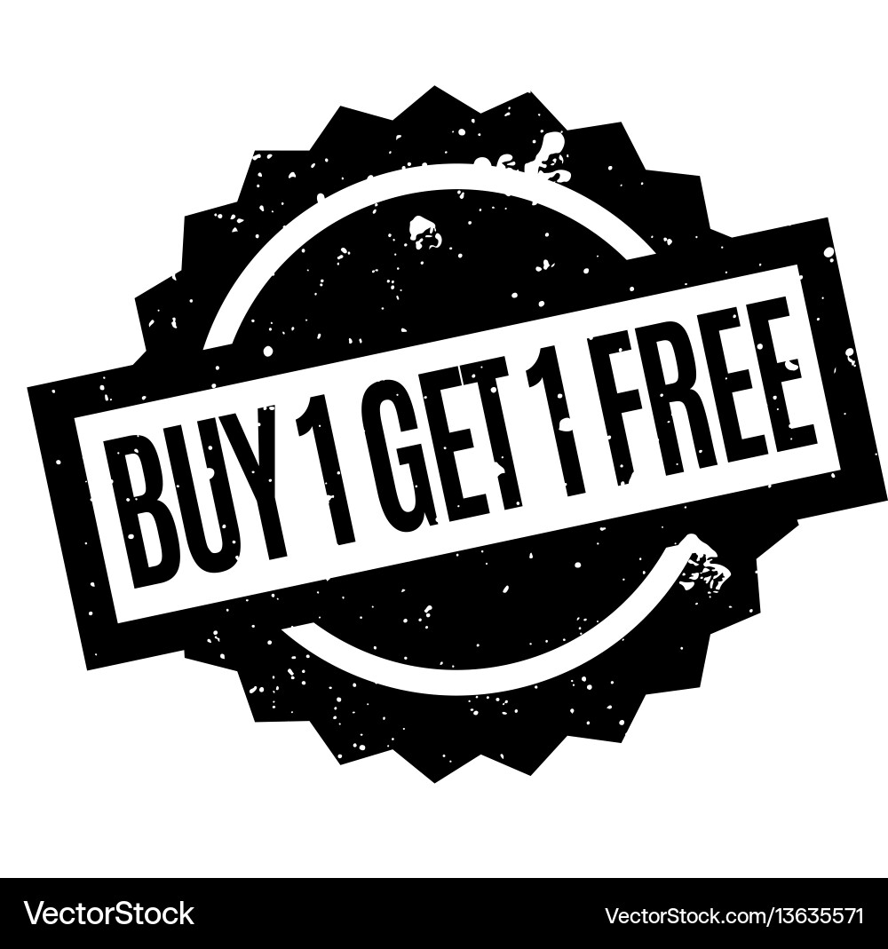 Buy One Get One Free Stamp Royalty Free Vector Image