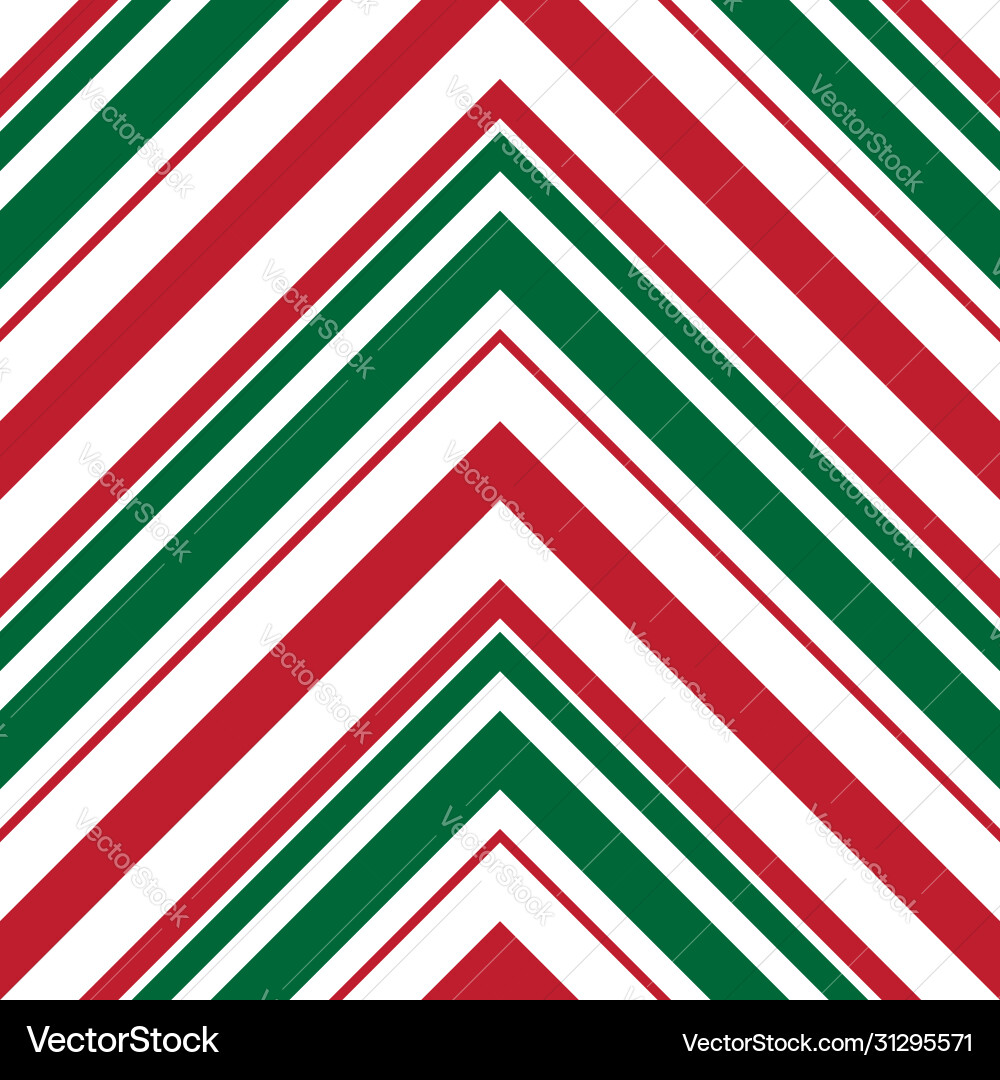 Christmas chevron diagonal stripes seamless Vector Image