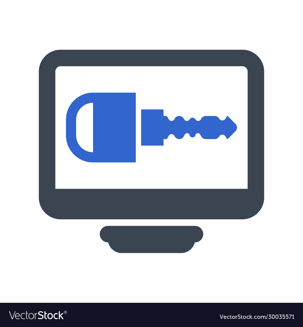 Computer accessibility icon Royalty Free Vector Image