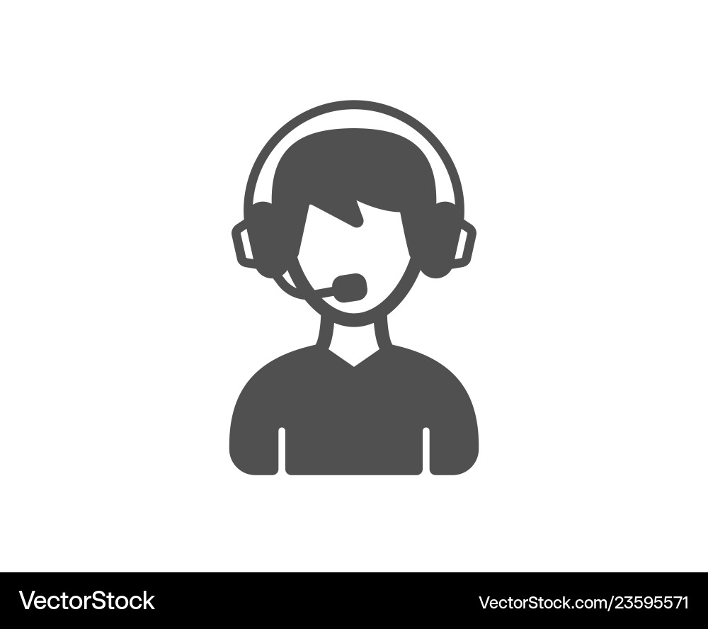 Consultant service icon call center sign Vector Image