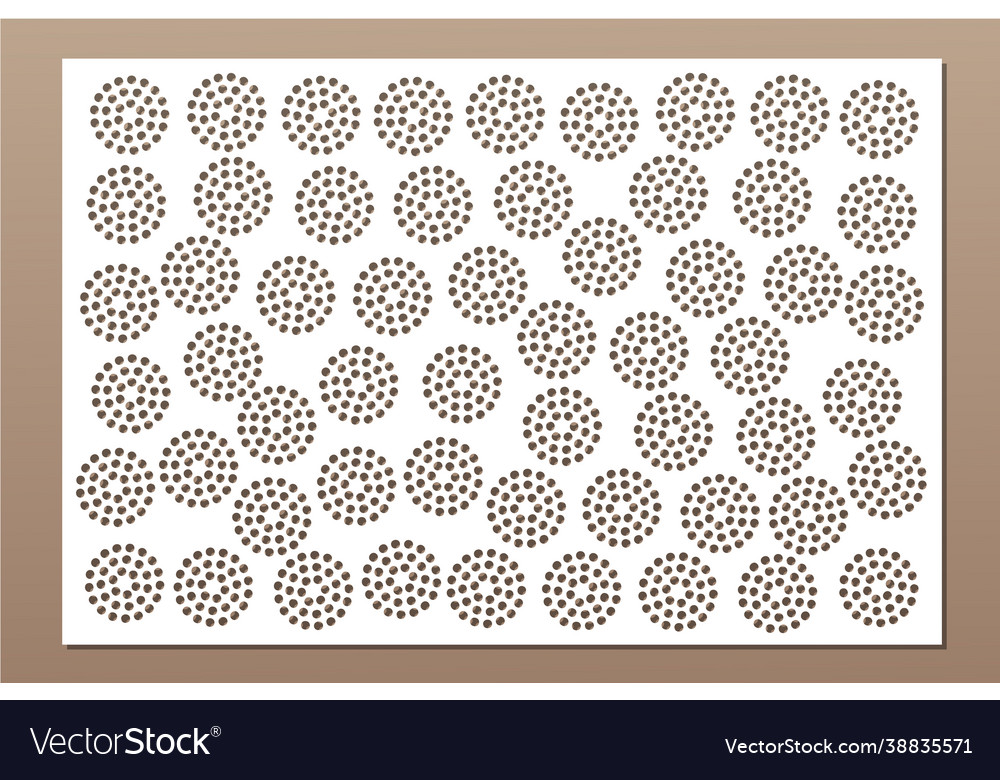 Decorative card for cutting repeat point pattern Vector Image