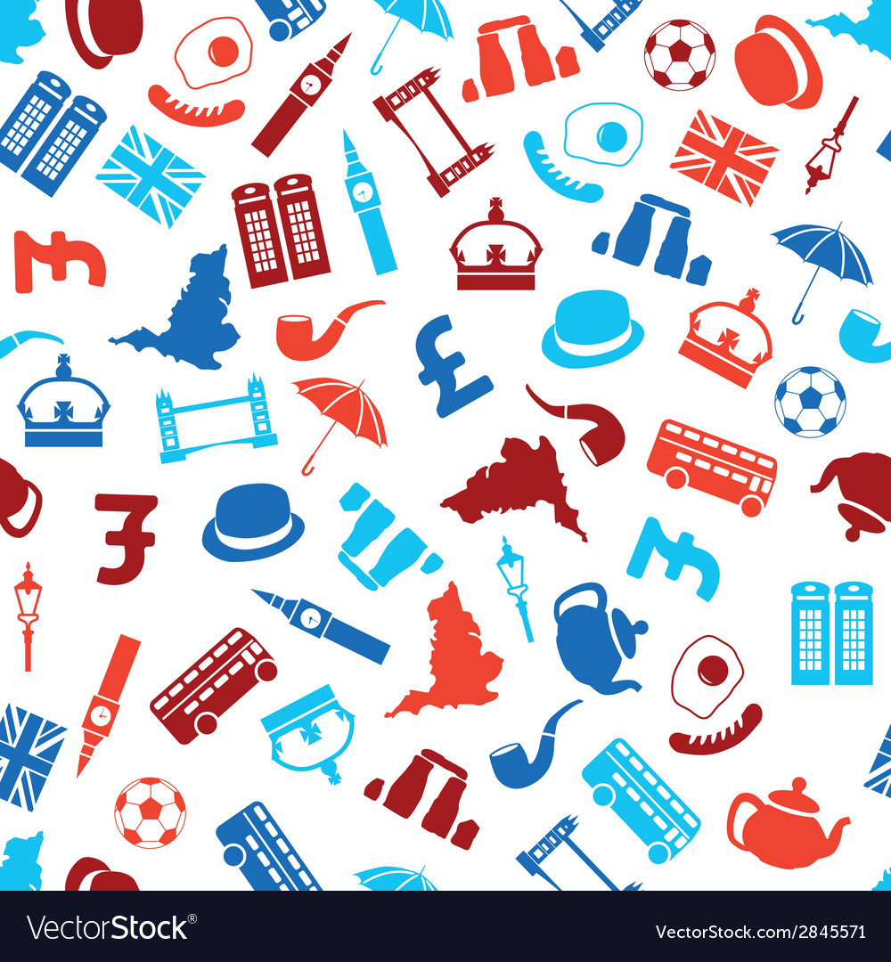 England seamless pattern Royalty Free Vector Image