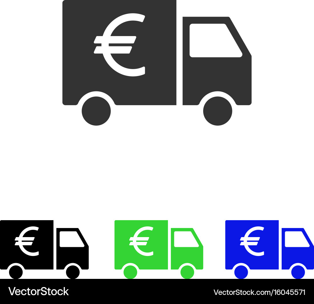 Euro car flat icon Royalty Free Vector Image - VectorStock