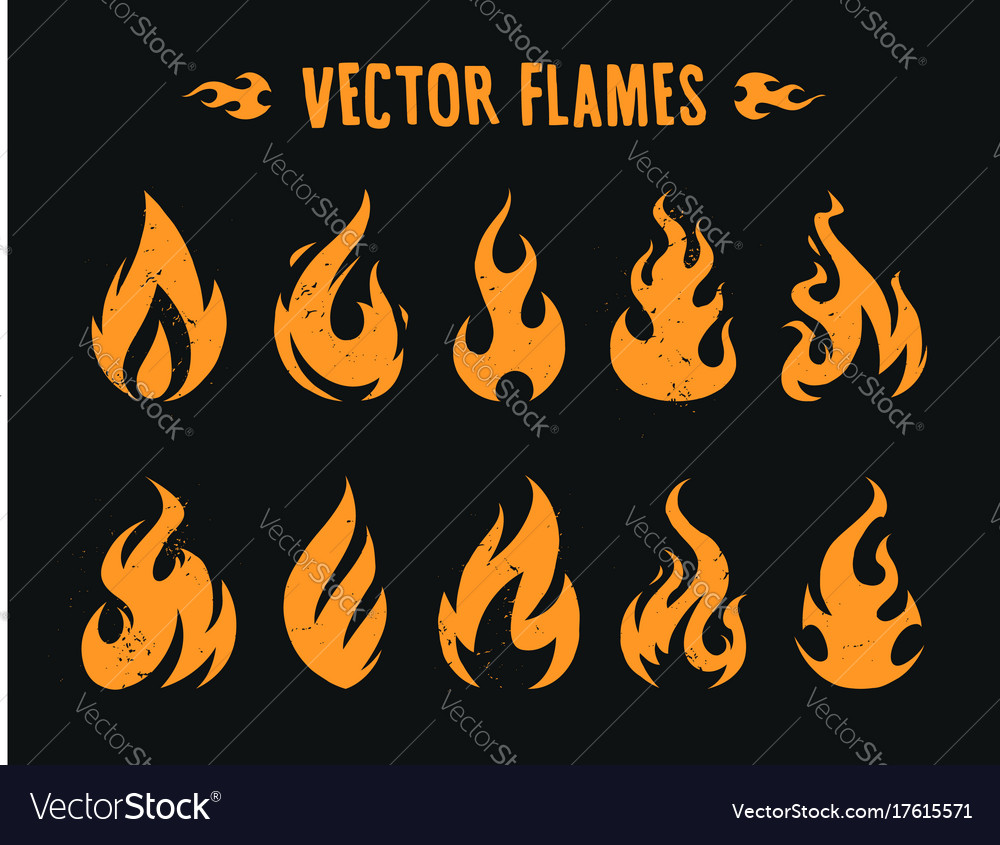 Flames Royalty Free Vector Image - VectorStock