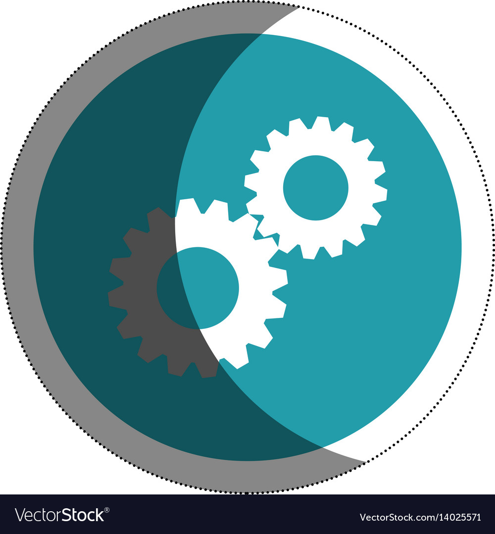 Gears machine isolated icon Royalty Free Vector Image