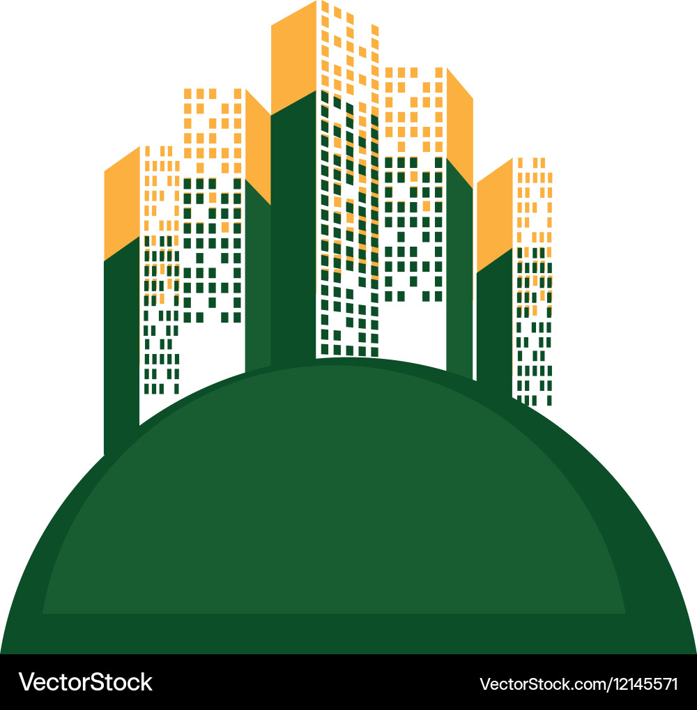 Great city buildings icon Royalty Free Vector Image