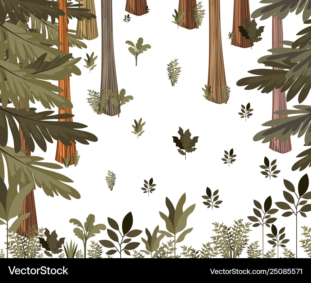 Jungle scene pattern background Royalty Free Vector Image