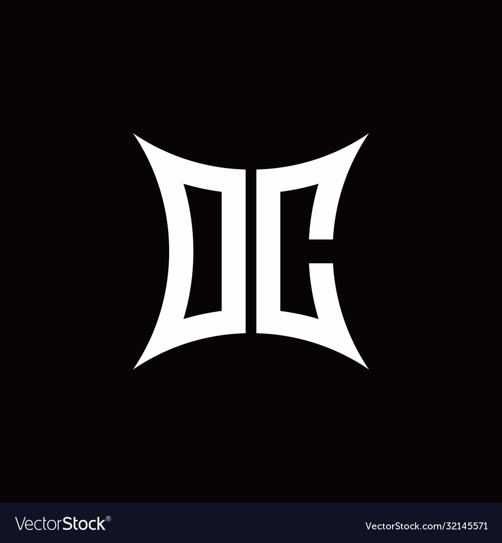 Oc monogram logo with sharped shape design Vector Image