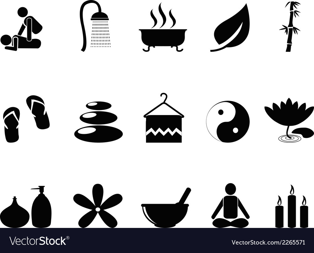 Spa icons set Royalty Free Vector Image - VectorStock