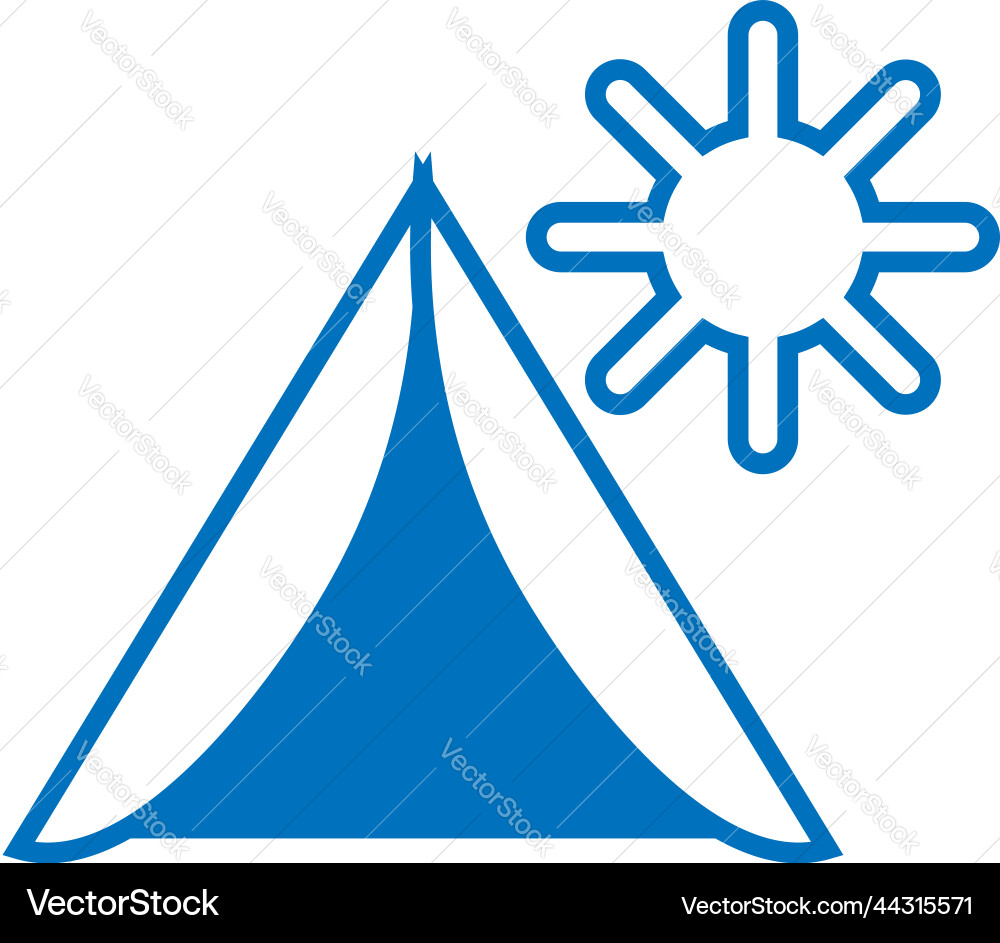 Travel tent on a white background Royalty Free Vector Image