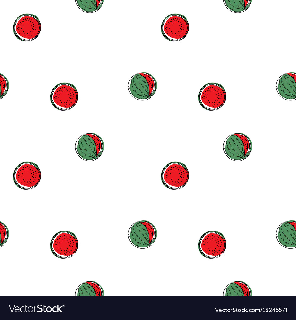 Watermelon pattern seamless background Royalty Free Vector