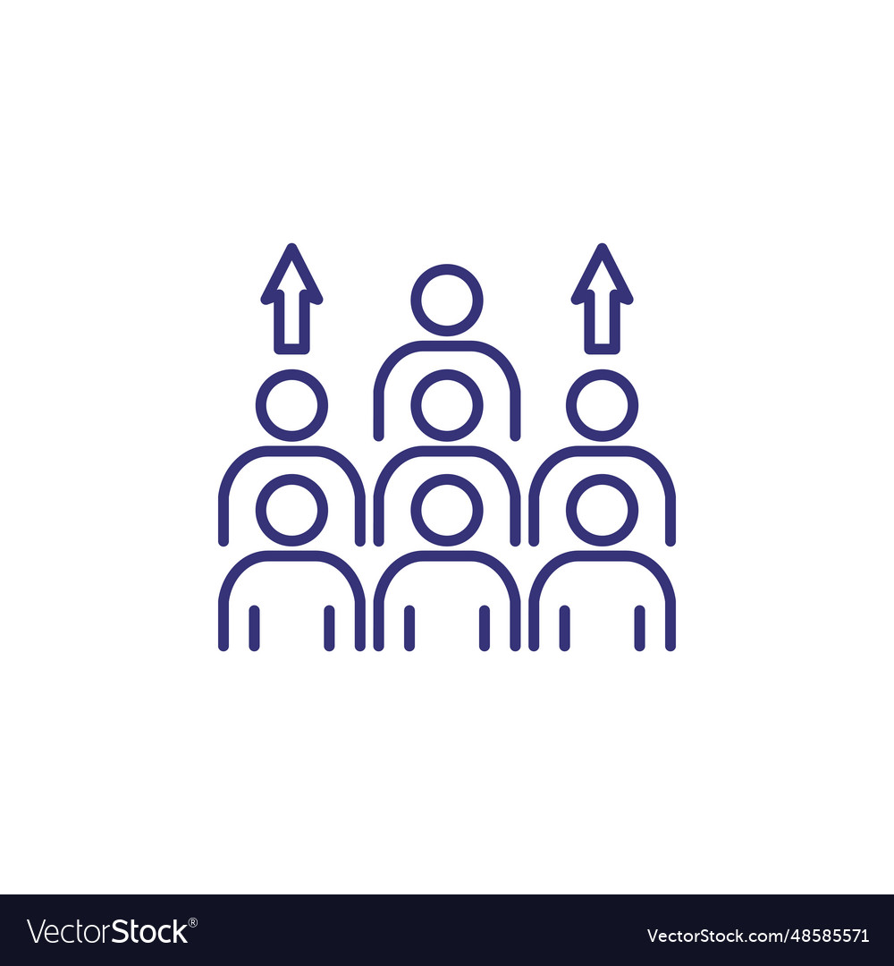 Workforce line icon Royalty Free Vector Image - VectorStock