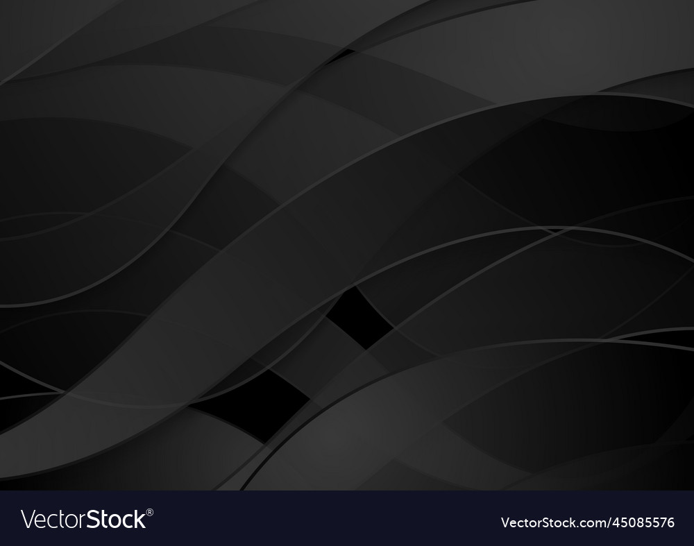 Abstract black waves background Royalty Free Vector Image