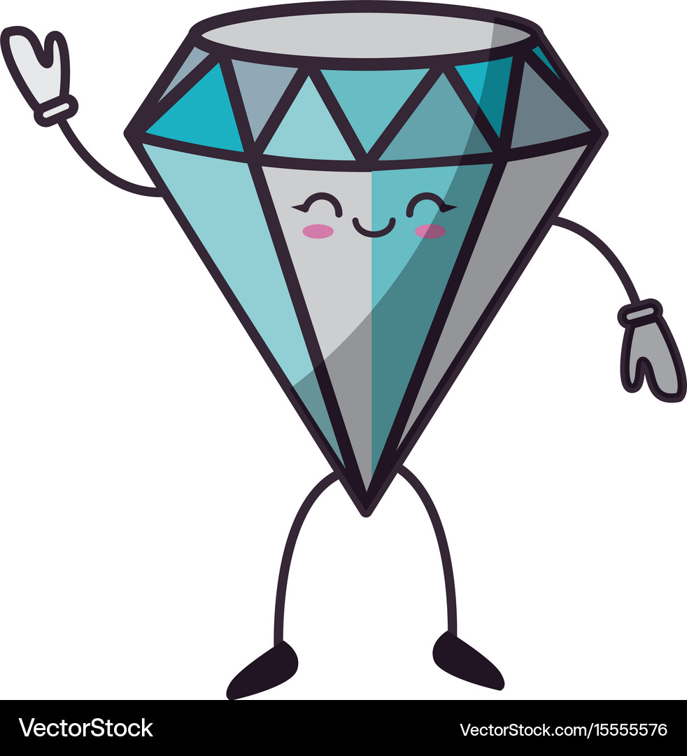 Beautiful diamond isolated Royalty Free Vector Image