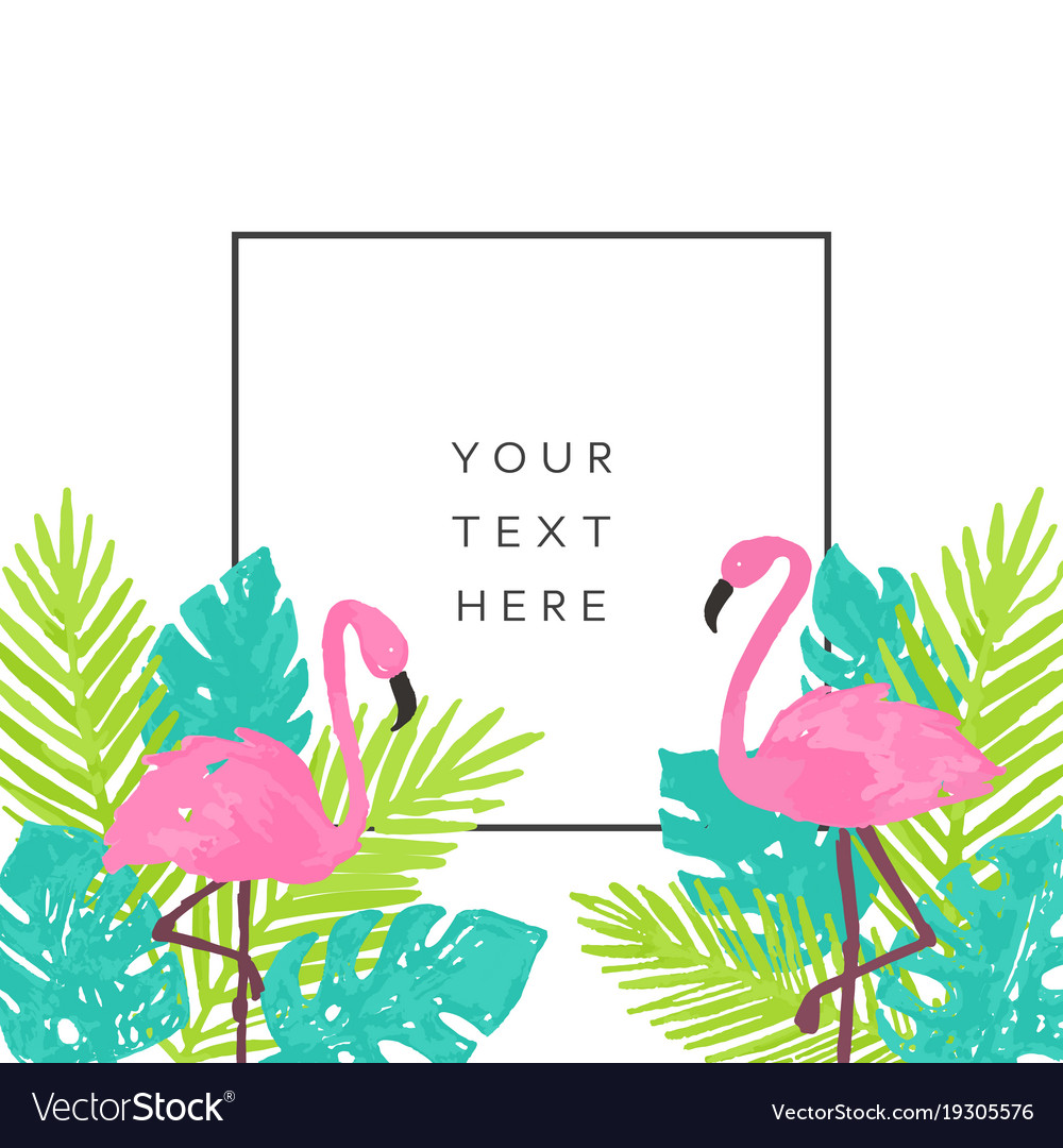 Beautiful tropical banner design Royalty Free Vector Image