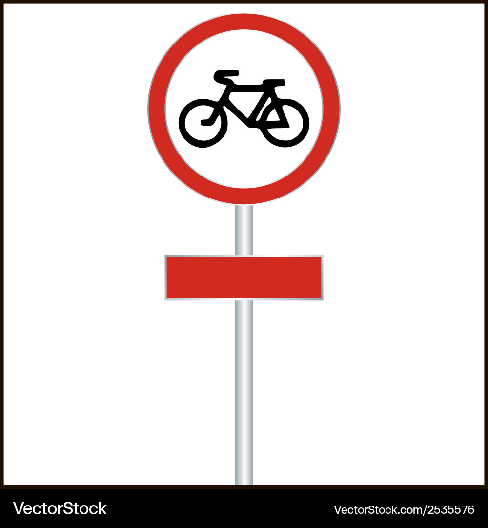 Bike track sign road Royalty Free Vector Image