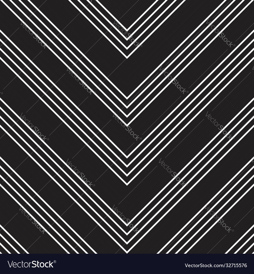 Black and white chevron diagonal stripes seamless Vector Image