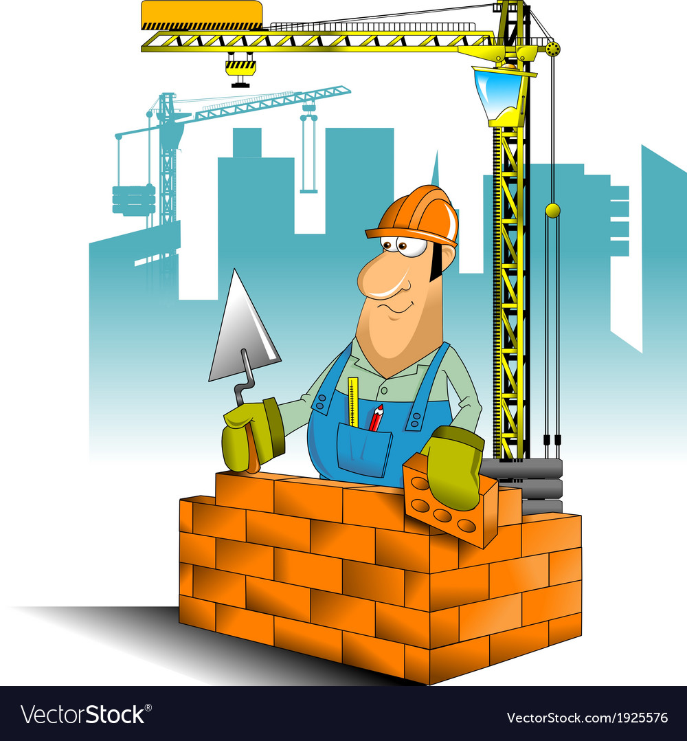 Builder cartoon Royalty Free Vector Image - VectorStock