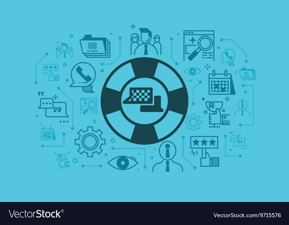 Customer support concept Royalty Free Vector Image