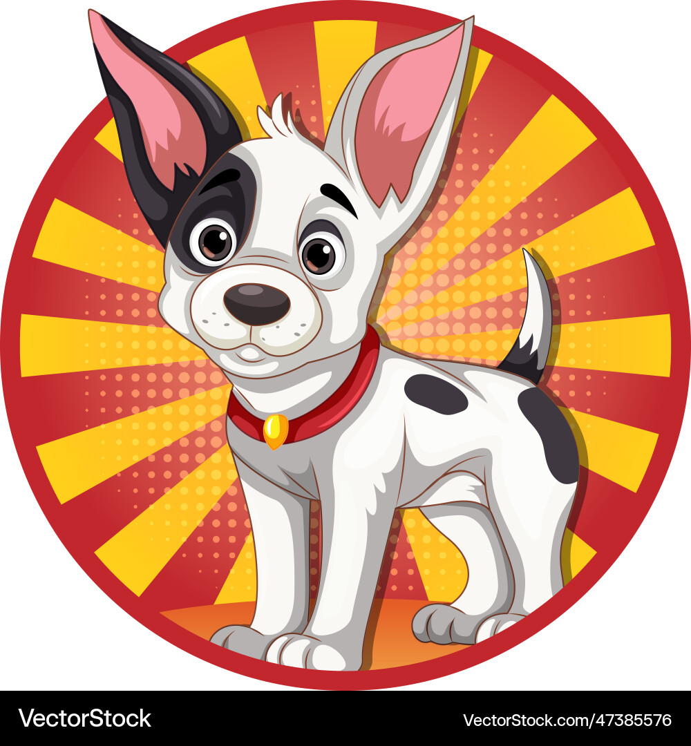 Cute puppy cartoon character Royalty Free Vector Image