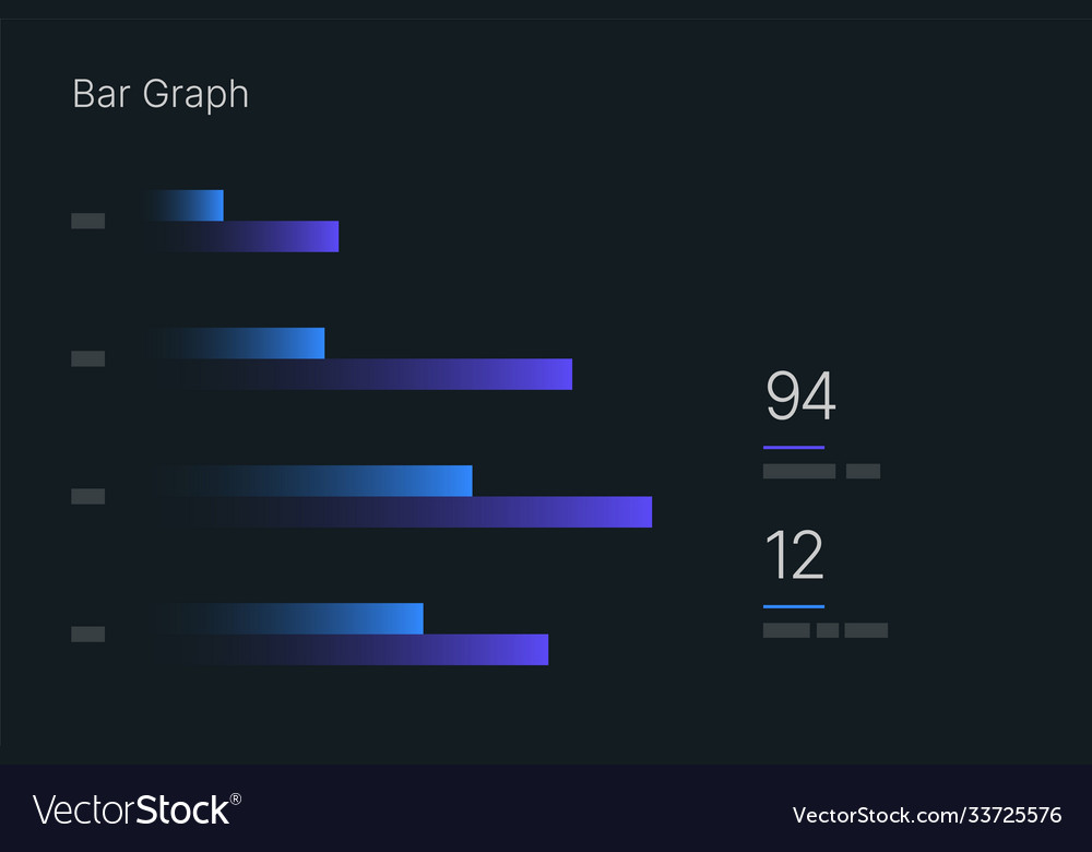 Dashboard ui and ux kit with data visualization Vector Image