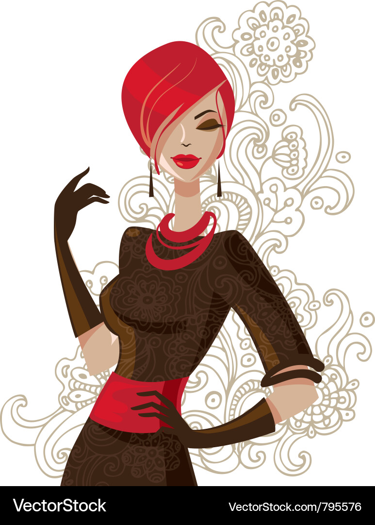 Fashion woman Royalty Free Vector Image - VectorStock