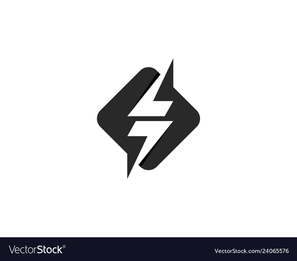 Flash thunderbolt logo template Royalty Free Vector Image
