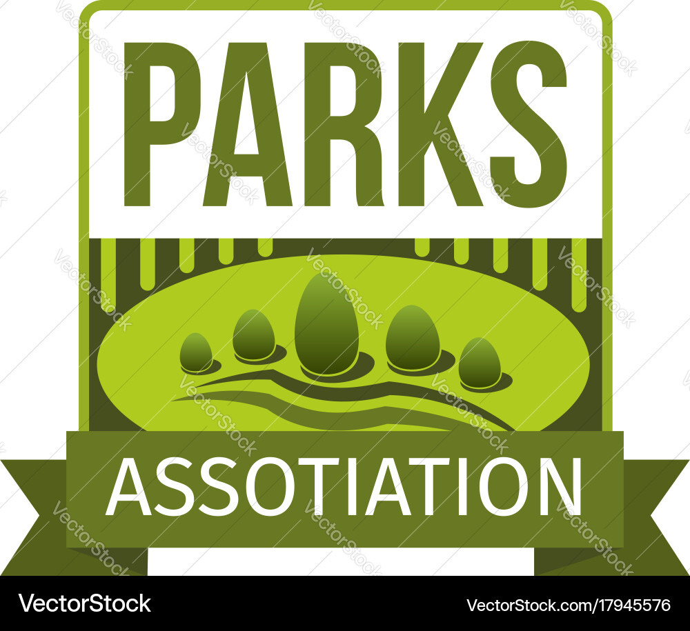 Green garden park trees eco icon Royalty Free Vector Image