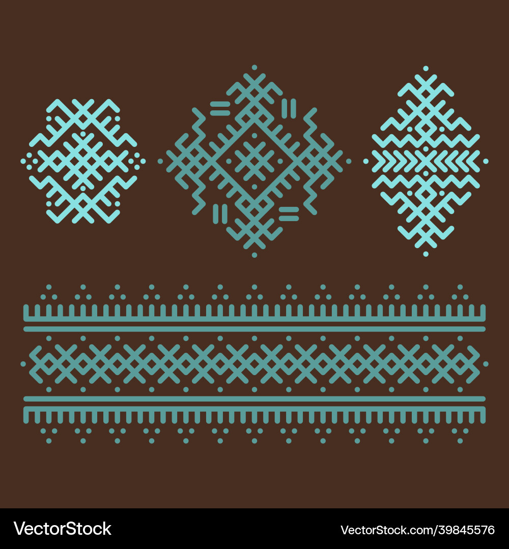 Image of traditional berber tattoos Royalty Free Vector