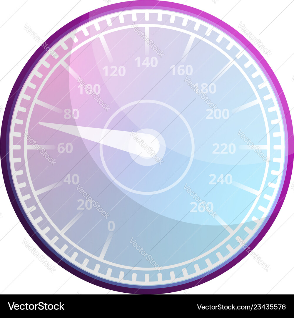 Race car speedometer icon cartoon style Royalty Free Vector