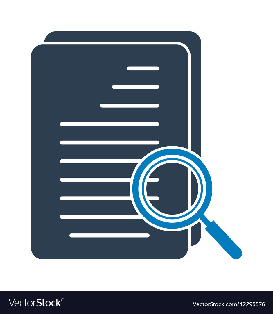 Search in document icon flat style eps Royalty Free Vector Search in document icon flat style eps Royalty Free Vector