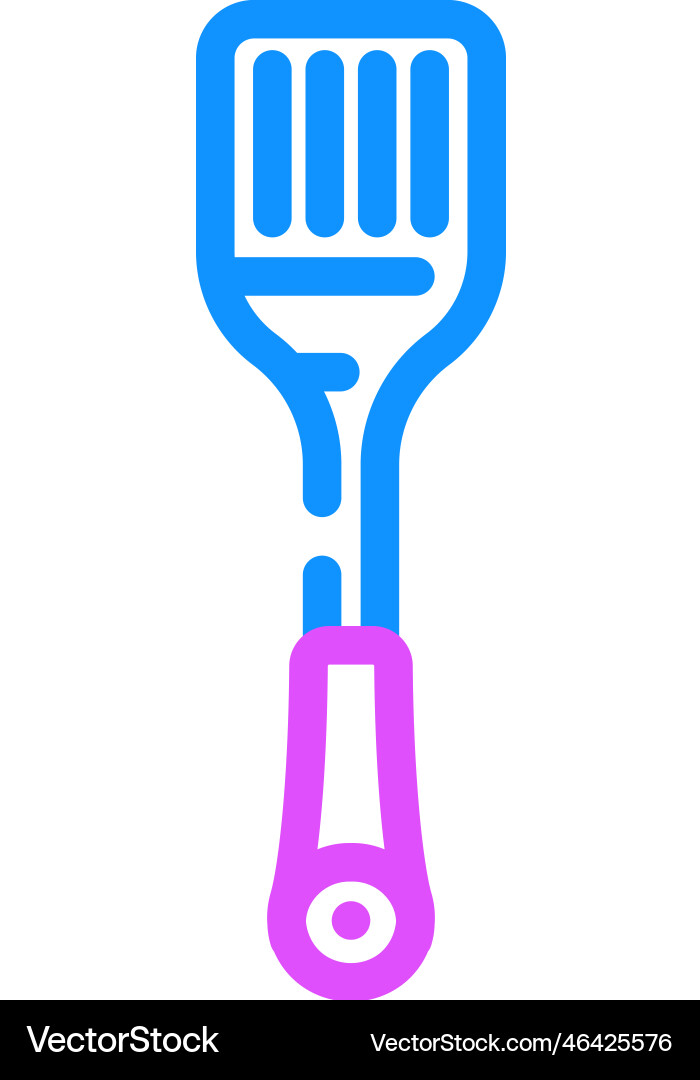 Stainless steel spatula kitchen cookware color Vector Image