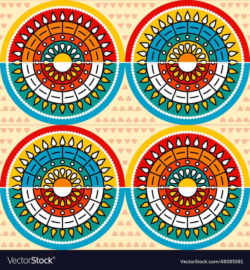 African wax design ankara seamless pattern Vector Image