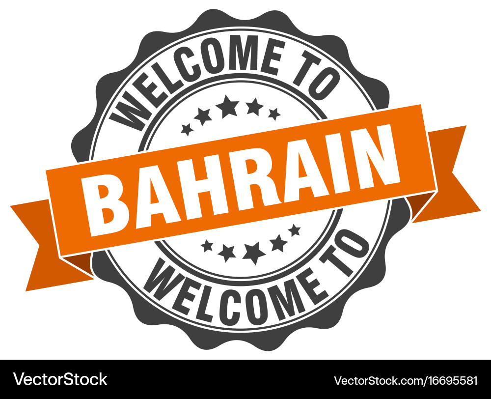 Bahrain round ribbon seal Royalty Free Vector Image