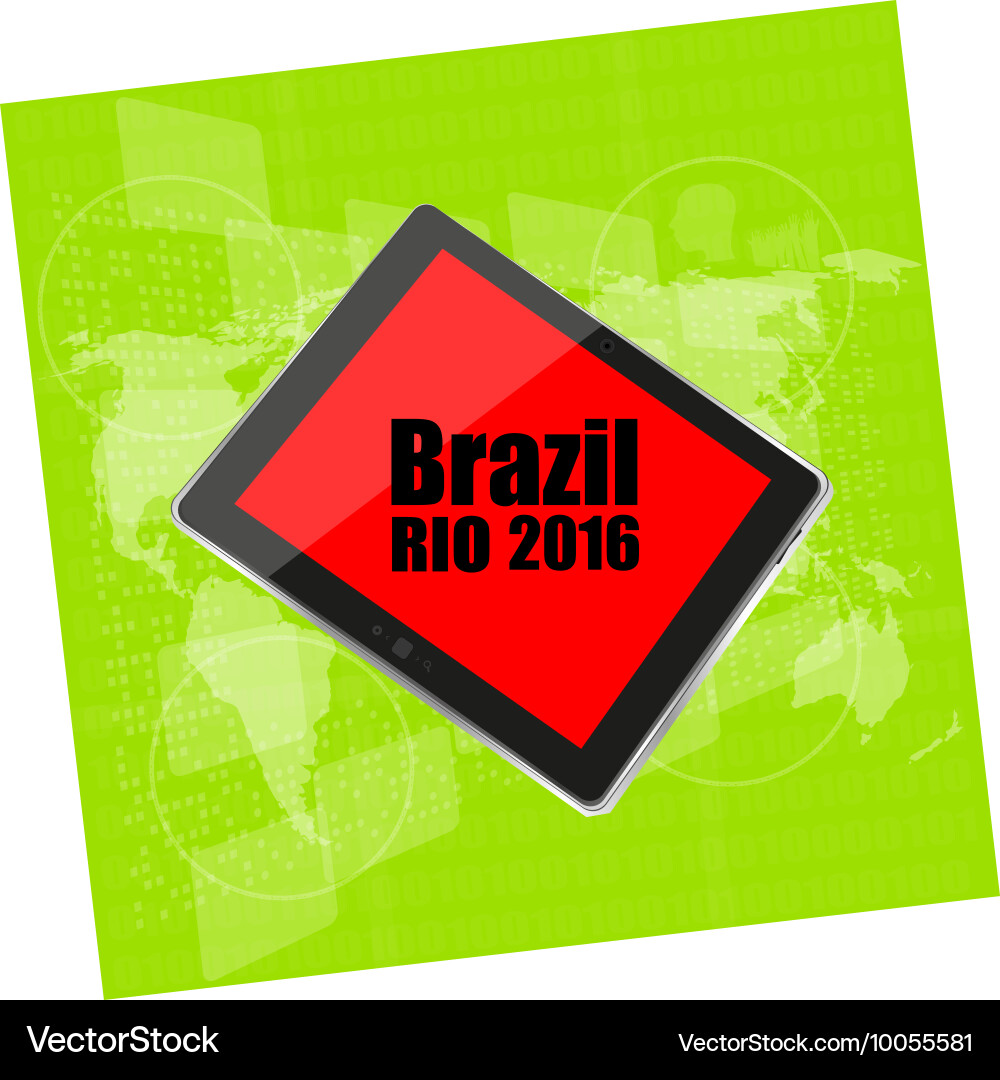 Brazil rio 2016 summer games digital Royalty Free Vector