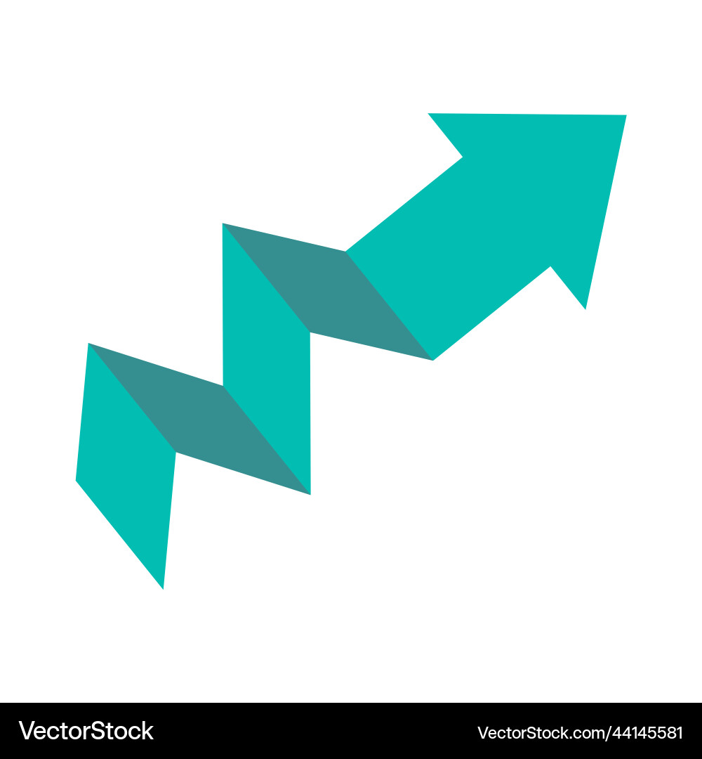 Business arrow green pointing up Royalty Free Vector Image